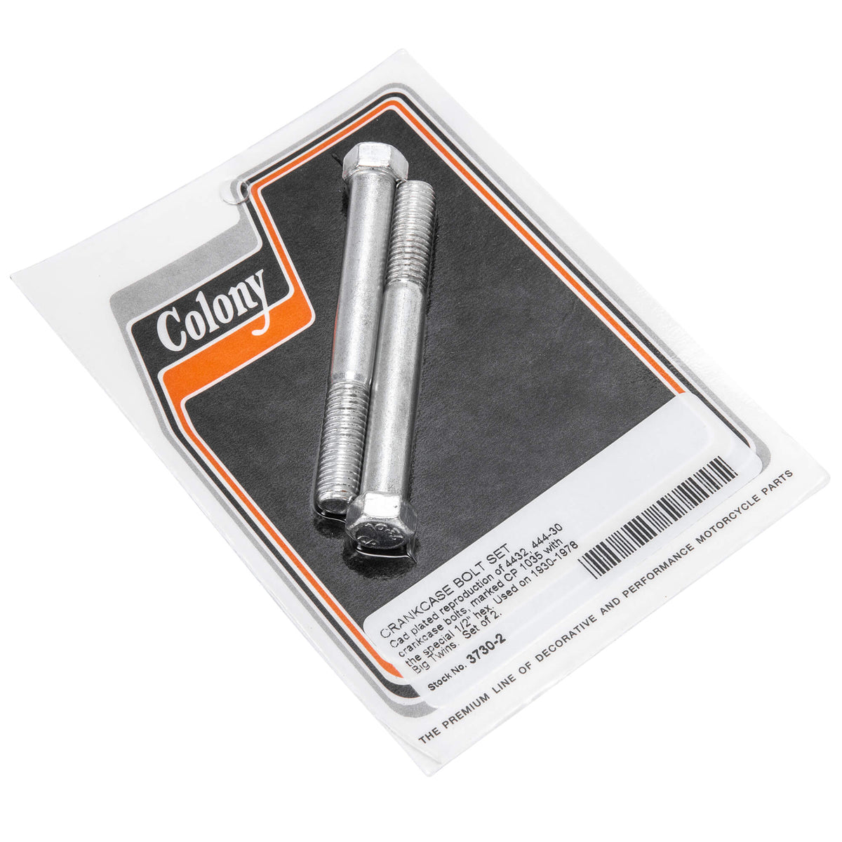 Colony Machine #3730-2 Crankcase Bolt Set 1930-1978 Harley-Davidson Big Twins - CAD Plated ...