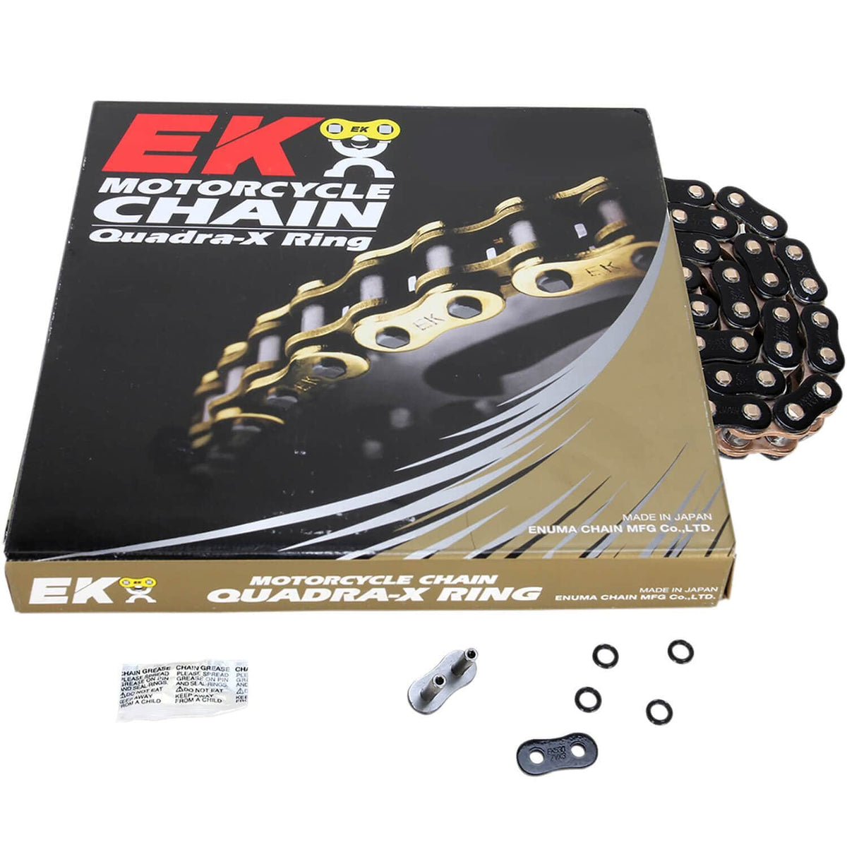 EK Chains 530 ZVX3 Sealed Extreme Series X-Ring Chain - 150 Links - Black – Lowbrow Customs