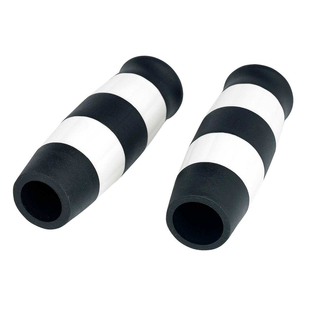 Lowbrow Customs Flying Monkey Grips - Black and White Stripes - 1 inch