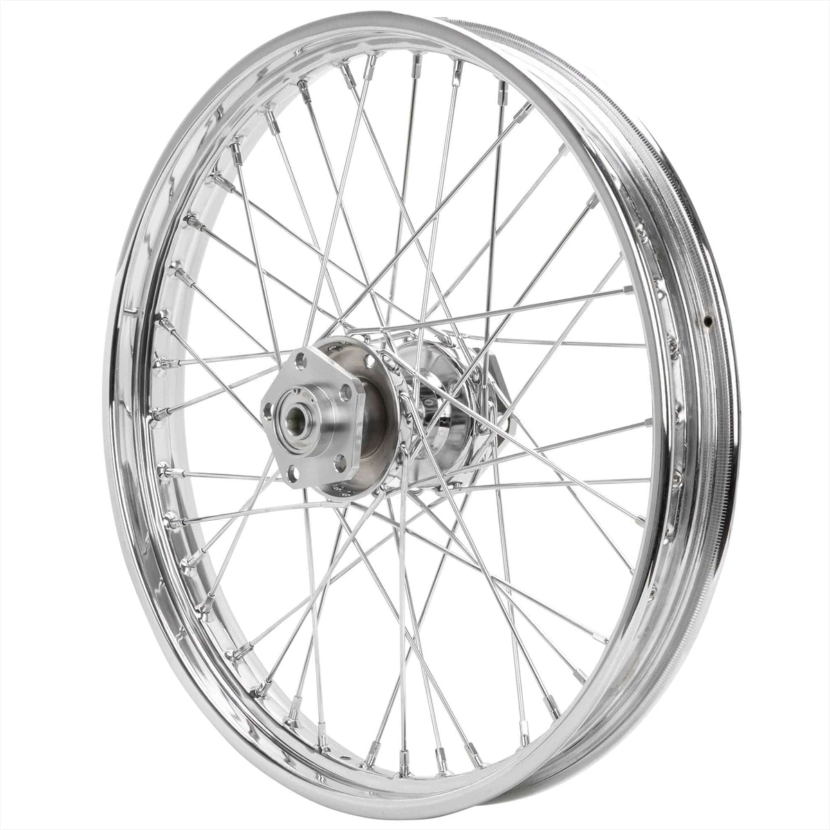 Mid-Usa 21 x 2.15 Chrome Complete Front Wheel fits Harley-Davidson FL ...