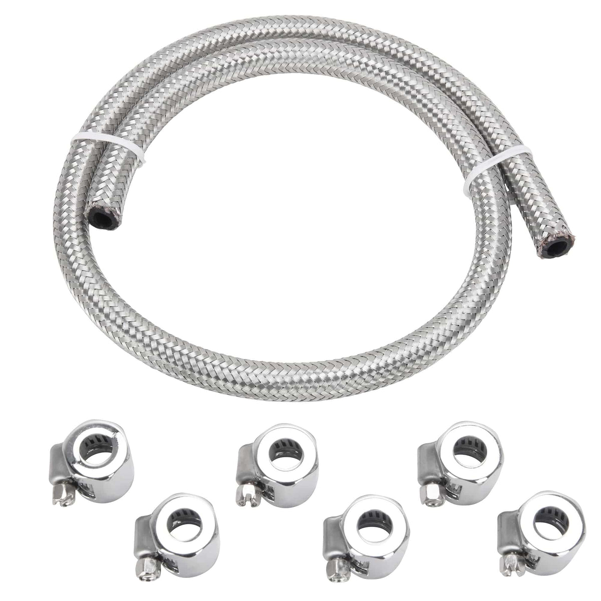 Cycle Standard 1/4 inch Braided Stainless Fuel Line Kit – Lowbrow Customs