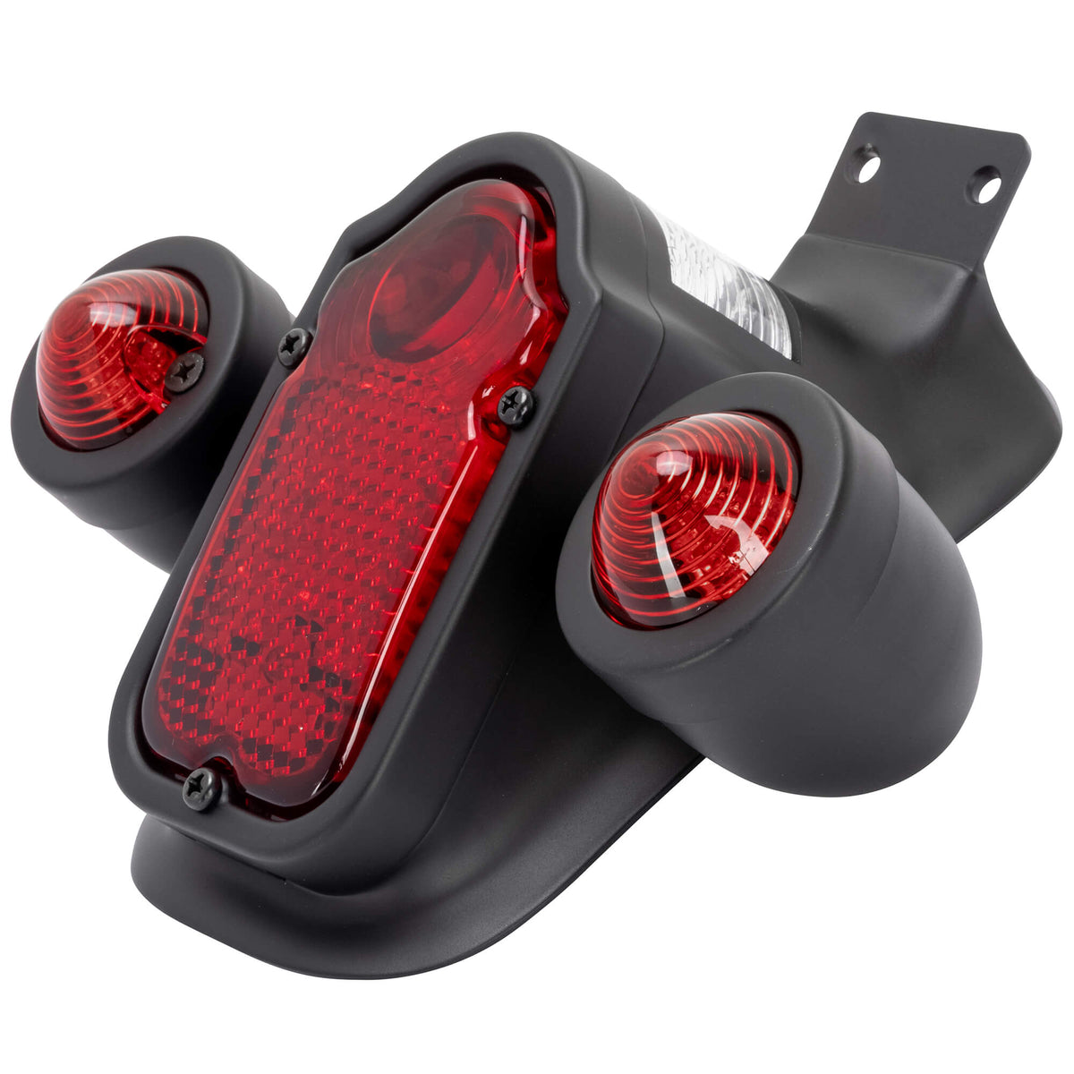 Tombstone LED Taillight with Turn Signals - Red Lens - Black Finish ...