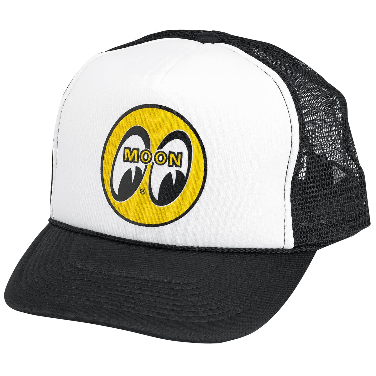 Mooneyes Moon Logo Trucker Hat- Black & White – Lowbrow Customs