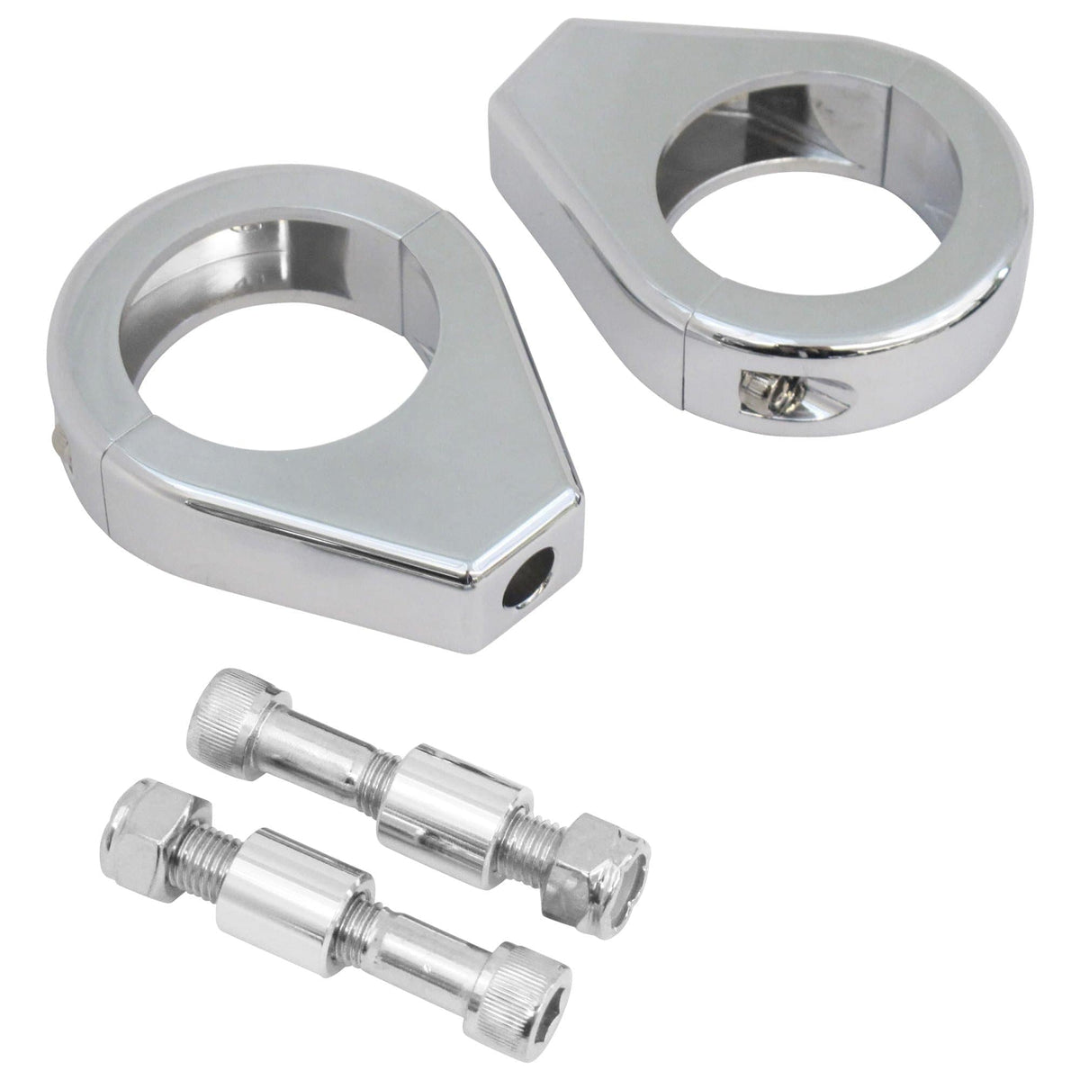 Cycle Standard Turn Signal Fork Clamps for 39mm Fork Tubes - Chrome ...